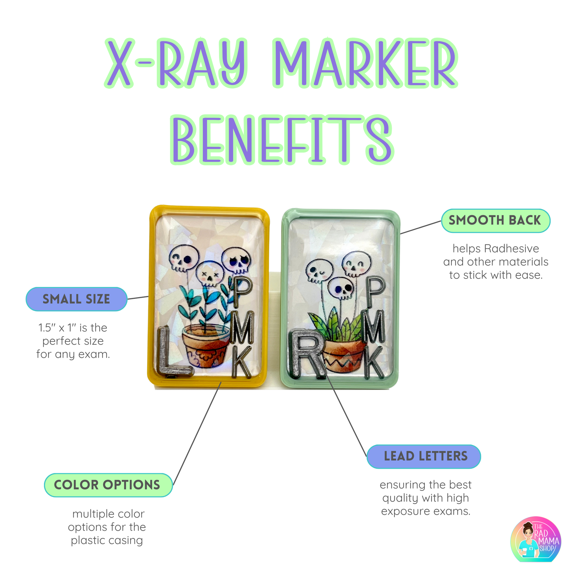 X-Ray Markers With Initials For Radiology Technologists – The Rad Mama Shop